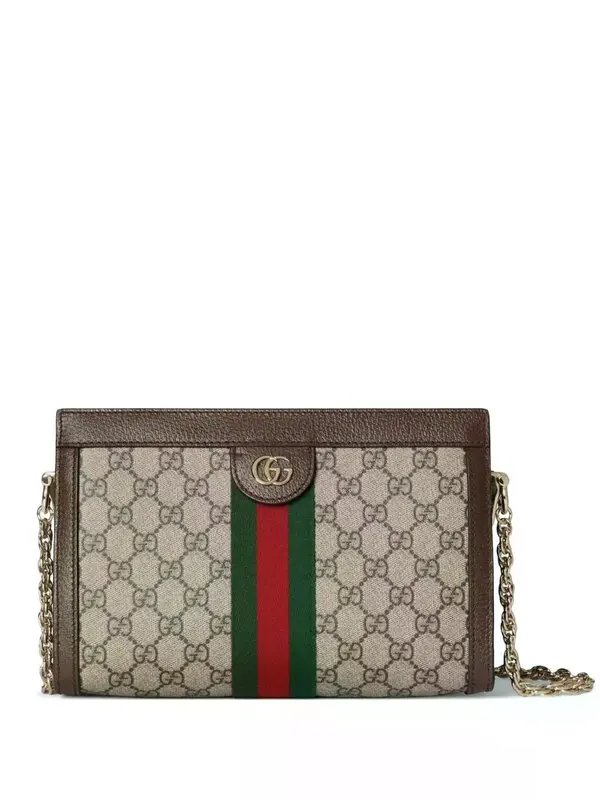 Gucci Ophidia Gg Monogram Shoulder Bag - Neutrals