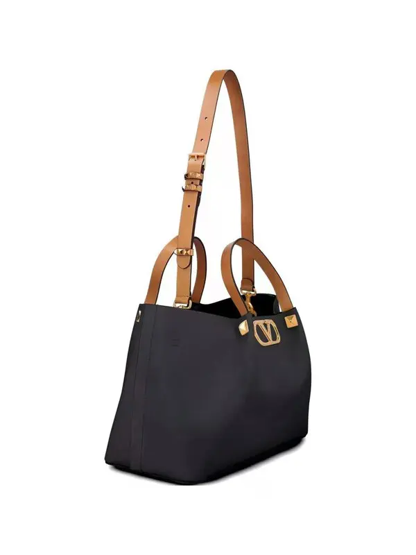 Valentino Garavani Logo Stud Leather Tote Bag