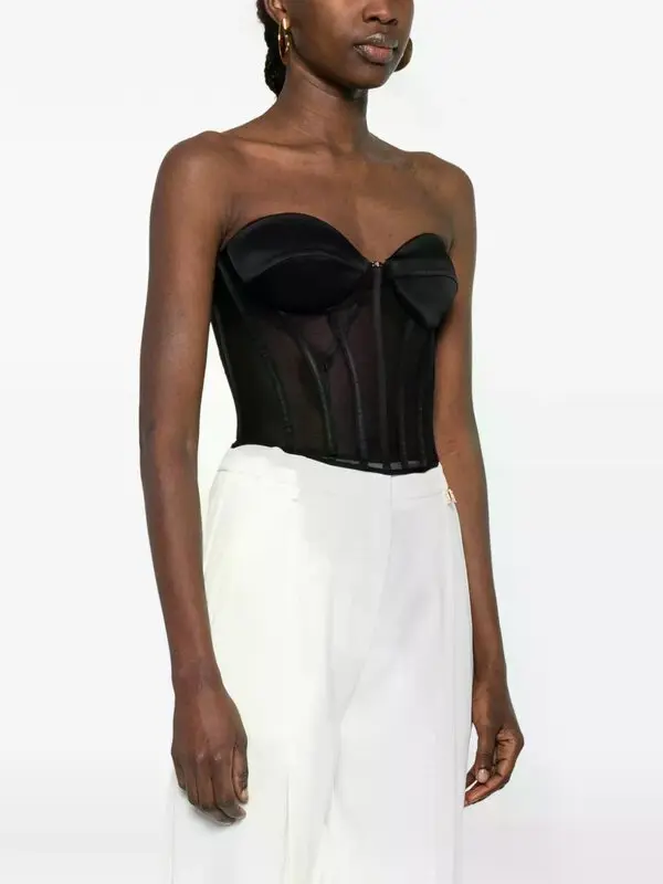 Elisabetta Franchi Mesh Corset Top