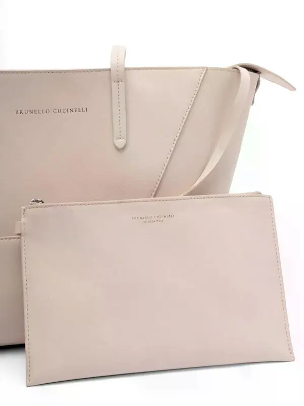 Brunello Cucinelli Zip-fastening Tote Bag - Neutrals