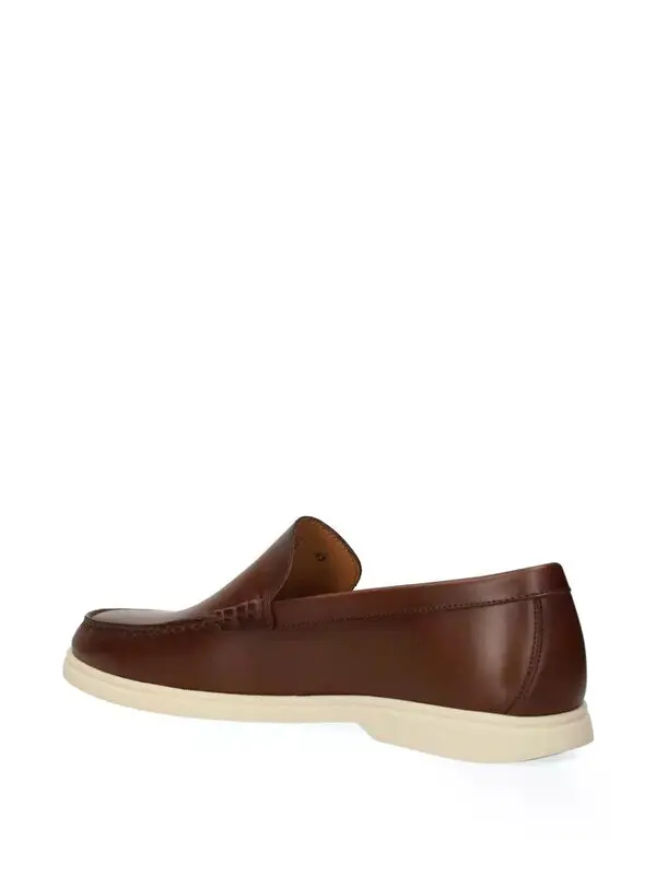 BOSS Stitched Leather Loafers