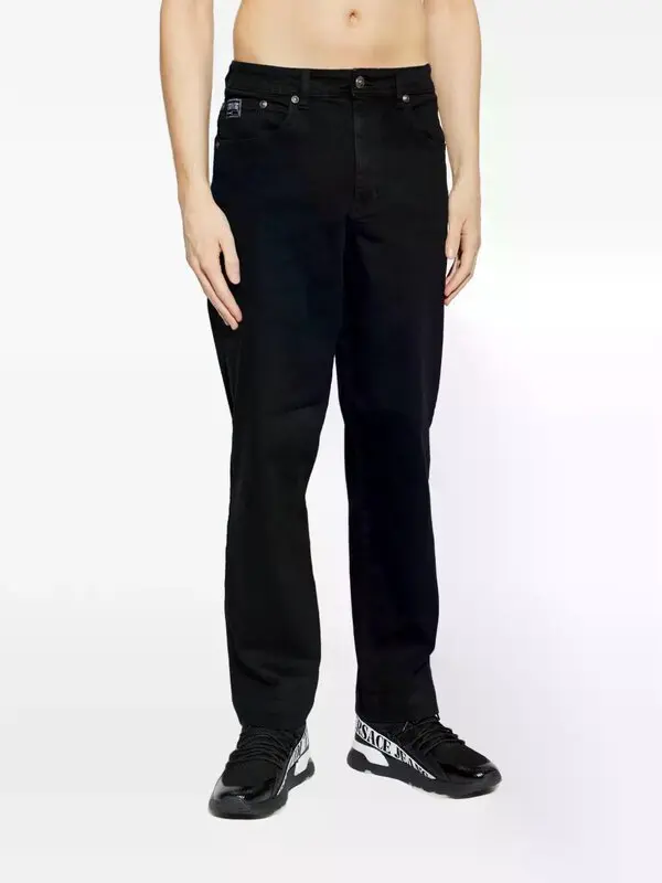 Versace Logo Patch Denim Jeans