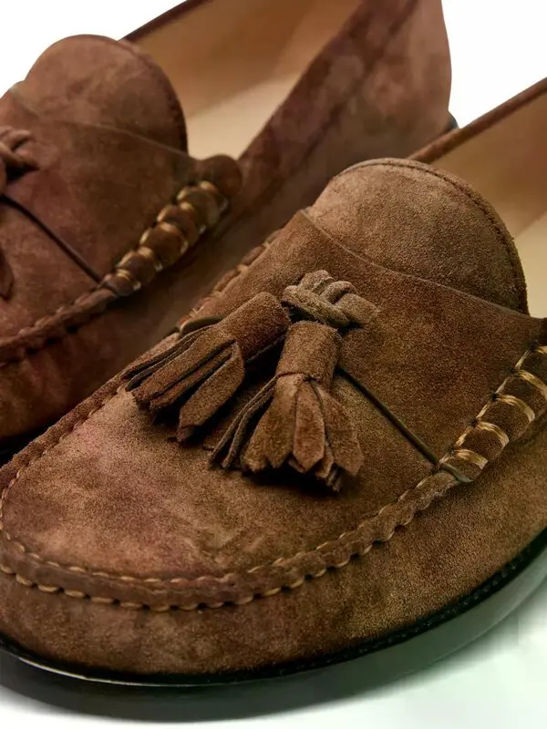 STUART WEITZMAN Lottie Tassel Loafer - Brown