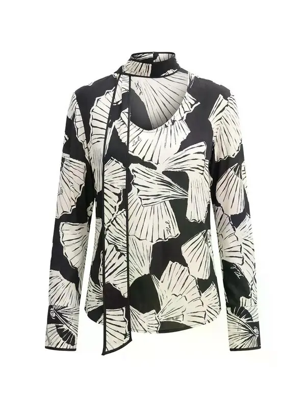 Karl Lagerfeld Printed Fluid Blouse