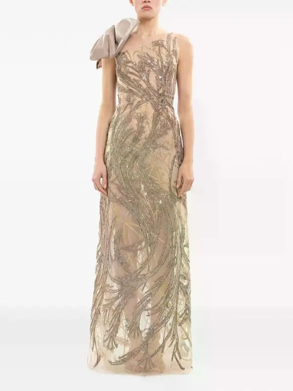 SAIID KOBEISY Sequin-embroidered Maxi Dress