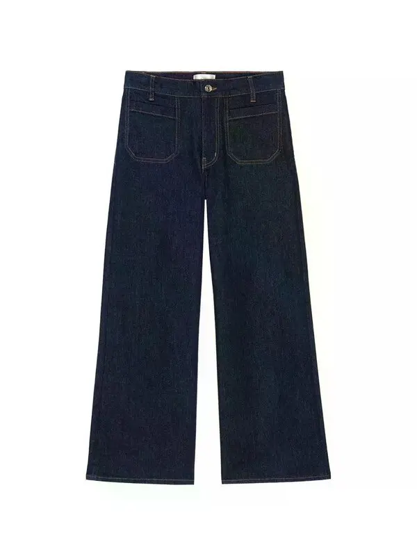 FRAME Le Slim Palazzo Modernist Pocket Denim Jeans