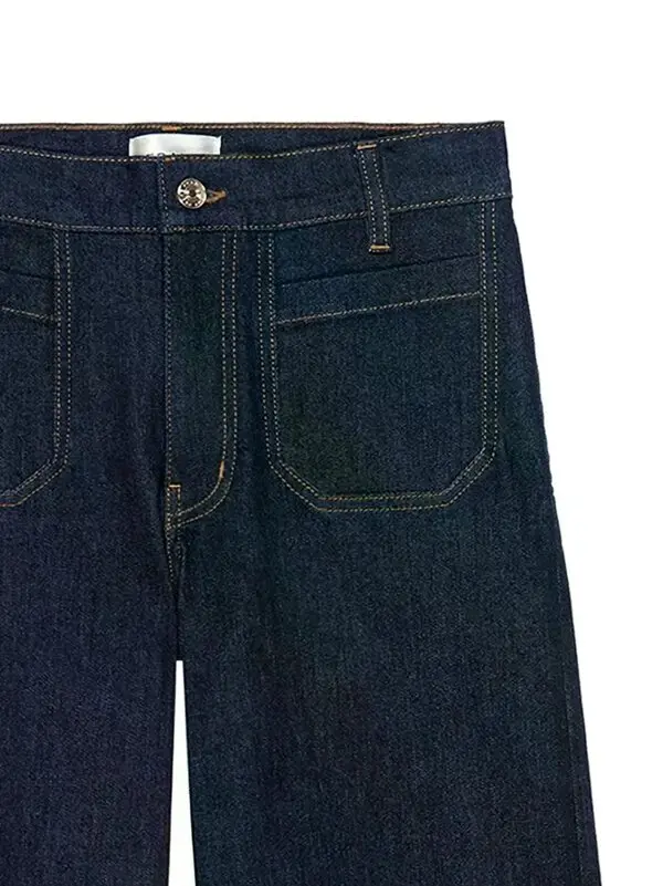FRAME Le Slim Palazzo Modernist Pocket Denim Jeans