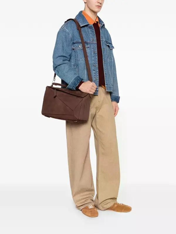 Loewe Puzzle Large Tote Bag - Brown