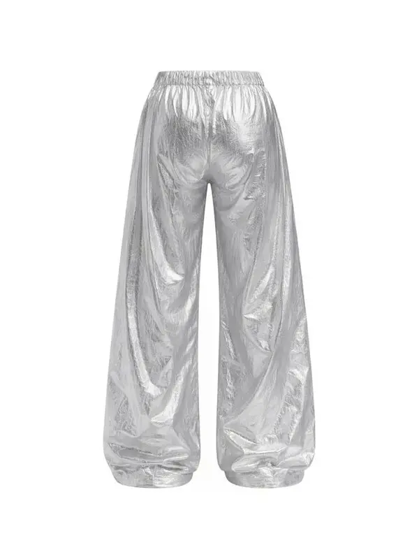 Tibi Winslow Metallic Wide-leg Trousers