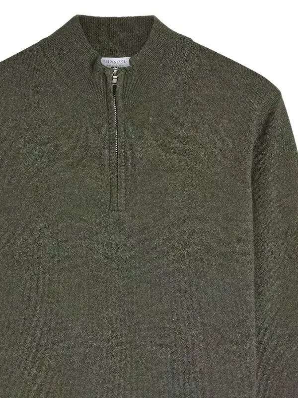 Sunspel Knitted Zip-up Sweater