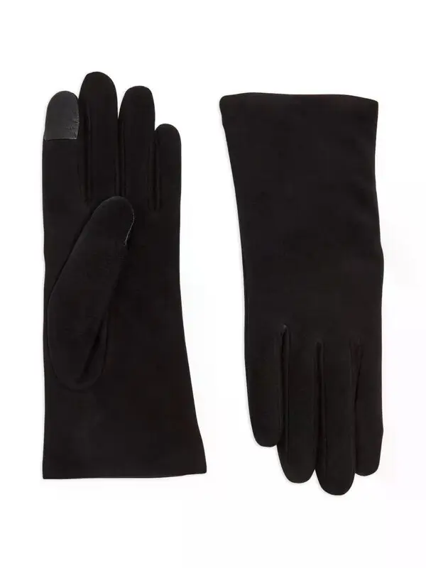 AGNELLE Denise Shearling Gloves - Black
