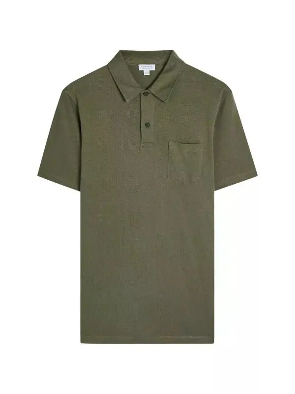 Sunspel Cotton Polo Shirt - Green