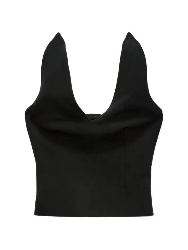 MSGM V-neck Top - Black