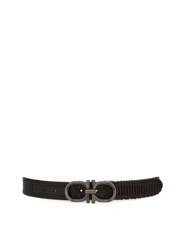 FERRAGAMO Adjustable Gancini Belt - Black