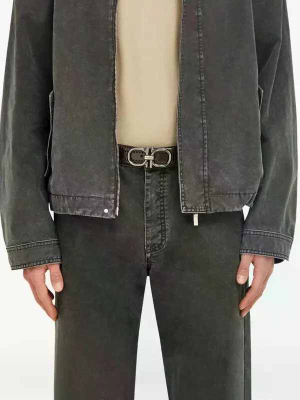 FERRAGAMO Adjustable Gancini Belt - Black