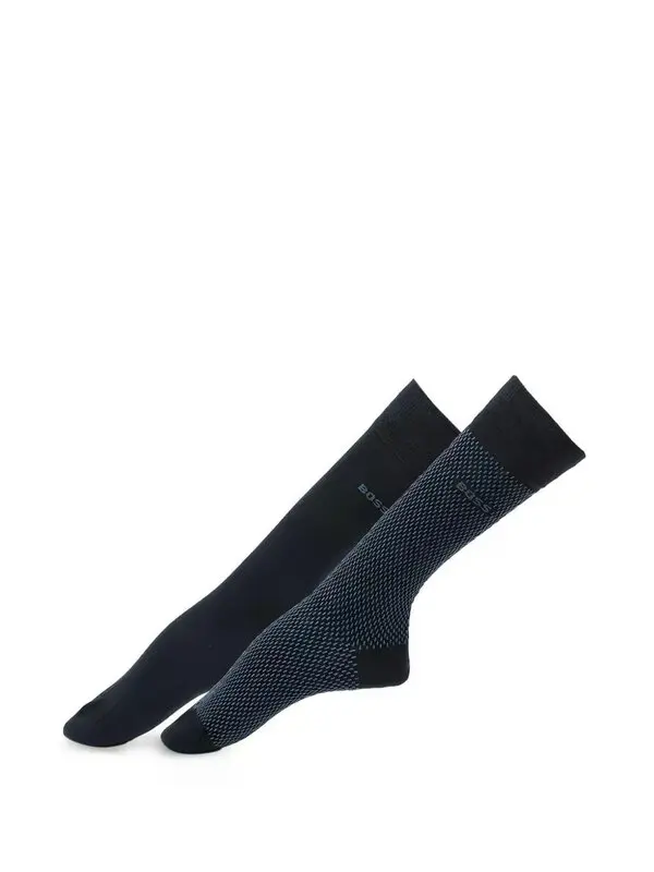 BOSS Patterned Socks - Blue