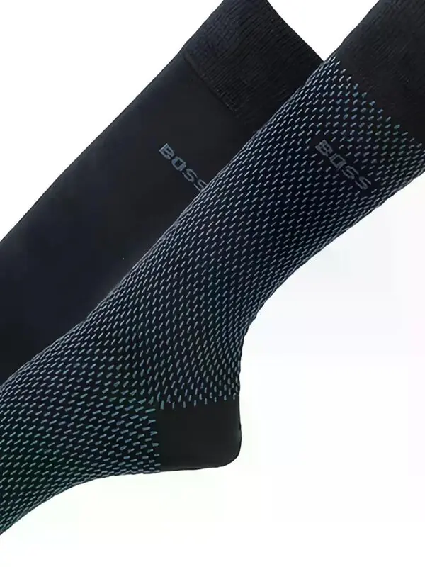 BOSS Patterned Socks - Blue