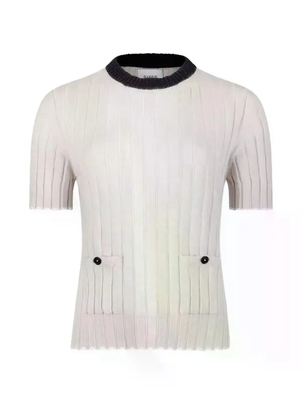BARRIE Ribbed Knit Pullover - White