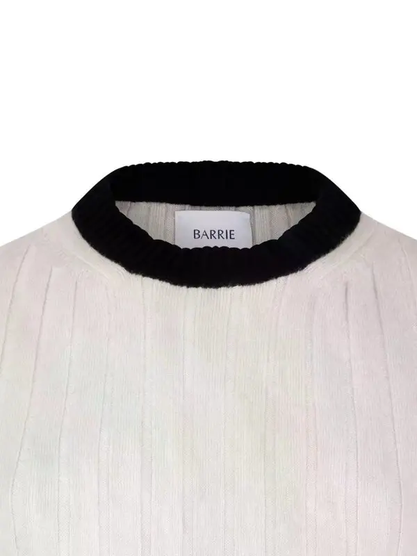 BARRIE Ribbed Knit Pullover - White