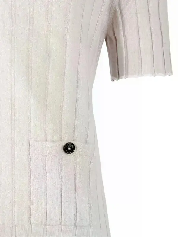 BARRIE Ribbed Knit Pullover - White