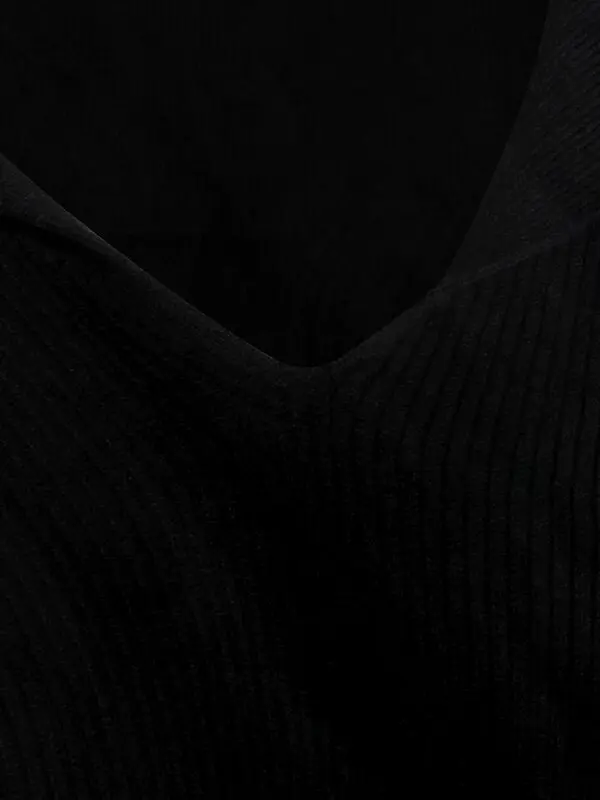 Rick Owens V-neck Knit Top - Black