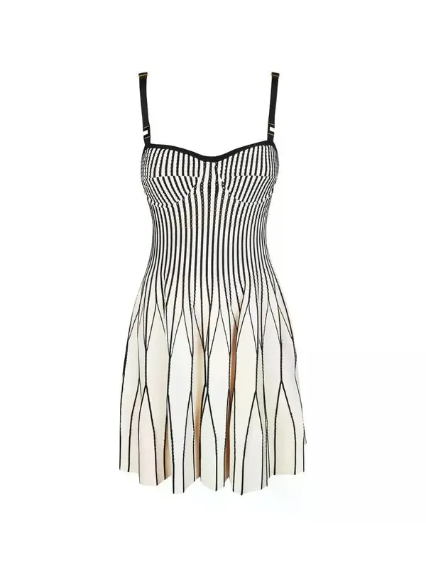 Elisabetta Franchi Striped Knit Mini Dress