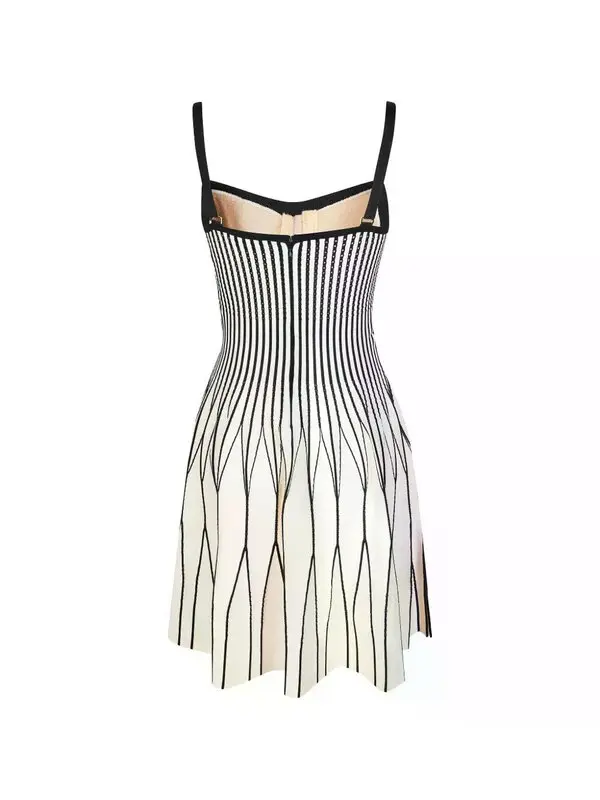 Elisabetta Franchi Striped Knit Mini Dress