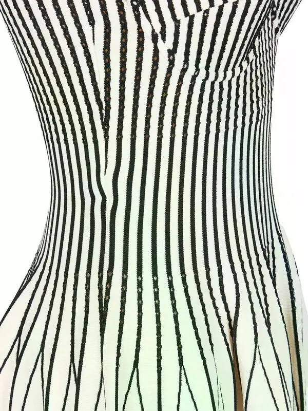 Elisabetta Franchi Striped Knit Mini Dress