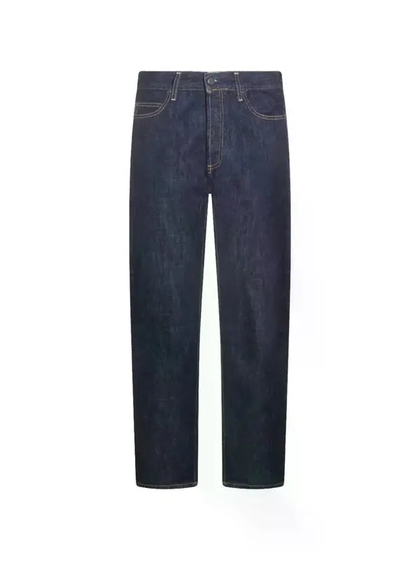 Carhartt Work In Progress Straight-leg Jeans With Logo Patch - Blue