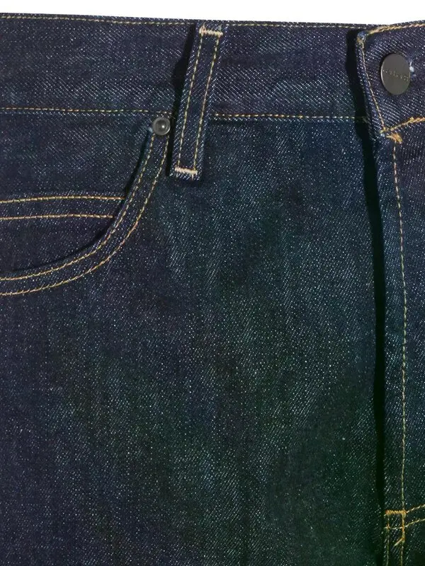 Carhartt Work In Progress Straight-leg Jeans With Logo Patch - Blue