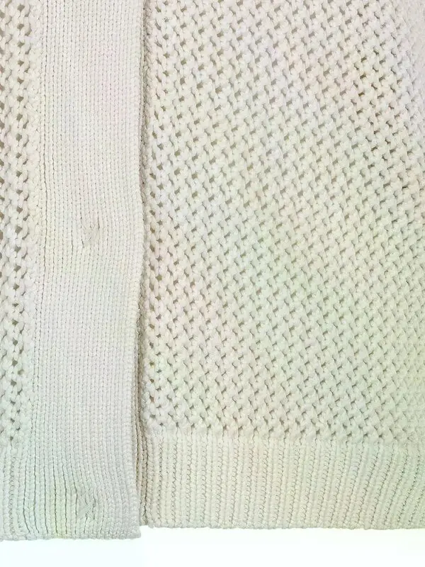 Max Mara Open Knit Button Vest - Neutrals