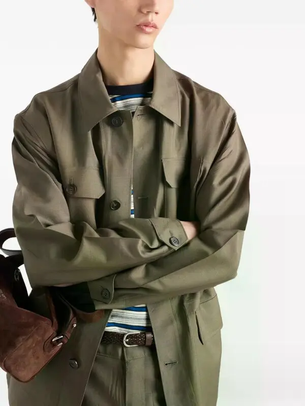 Prada Mohair And Wool Safari Jacket