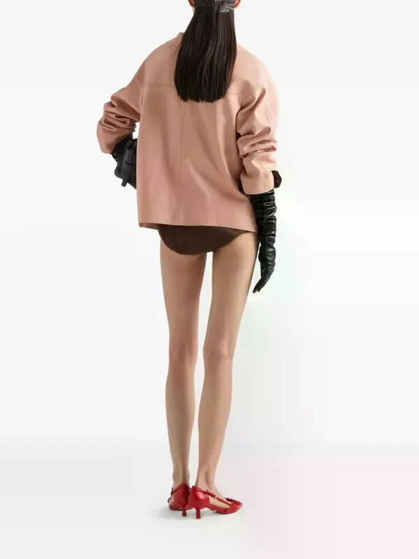 Prada Nappa Leather Jacket - Orange
