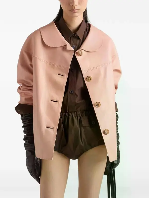 Prada Nappa Leather Jacket - Orange