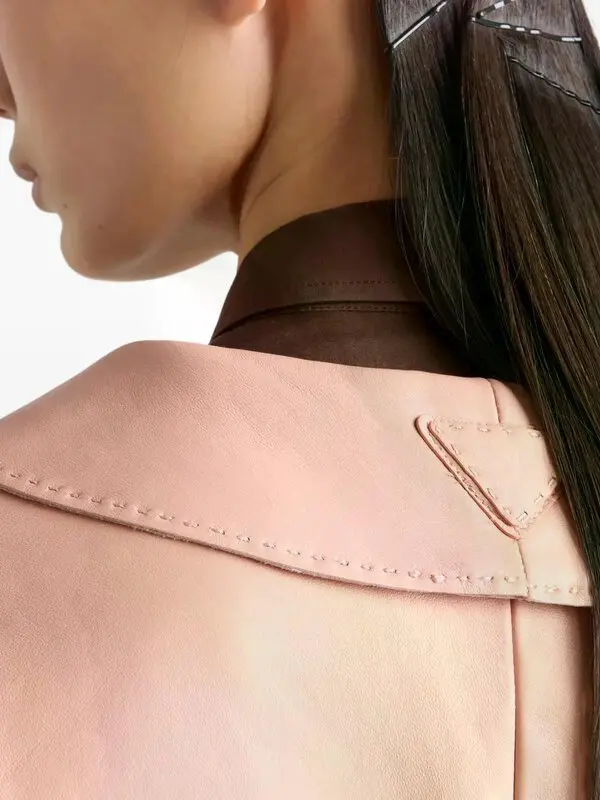 Prada Nappa Leather Jacket - Orange