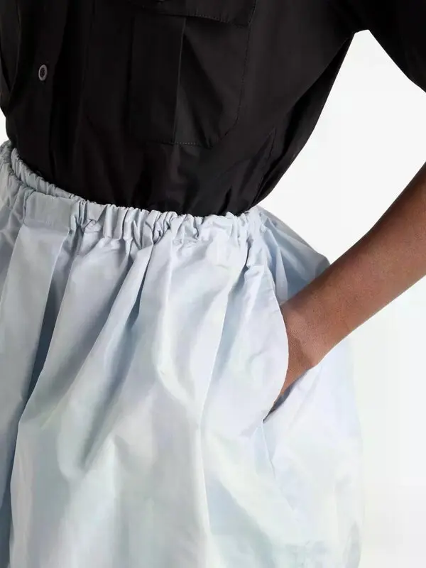 Prada Mini Skirt With Elastic Waist - Blue