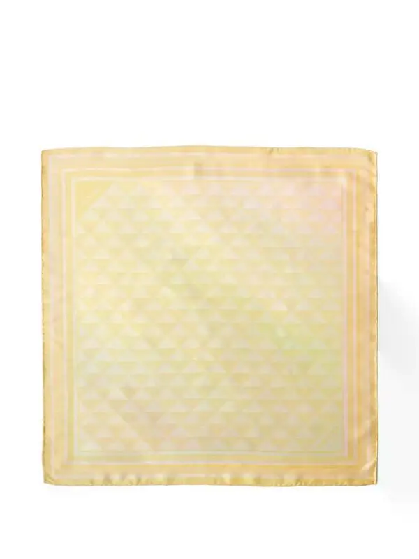 Prada Jacquard Silk Scarf 55 - Yellow