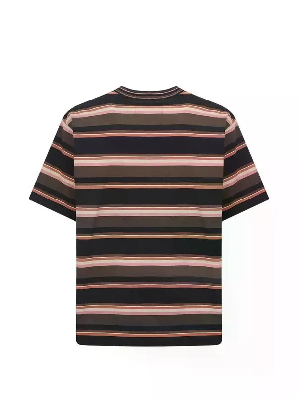 Sacai Horizontal-stripe T-shirt - Black