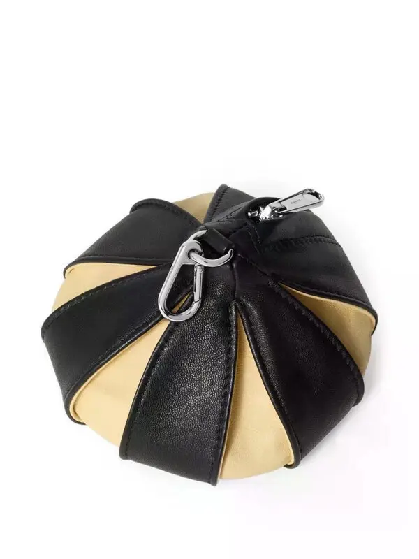 LEMAIRE Balloon Zipped Leather Key Charm - Black