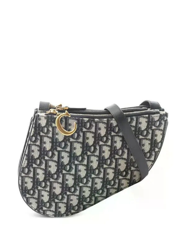 Dior 2010s Oblique Saddle Bag - Blue