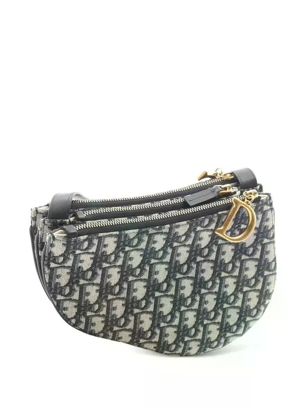 Dior 2010s Oblique Saddle Bag - Blue