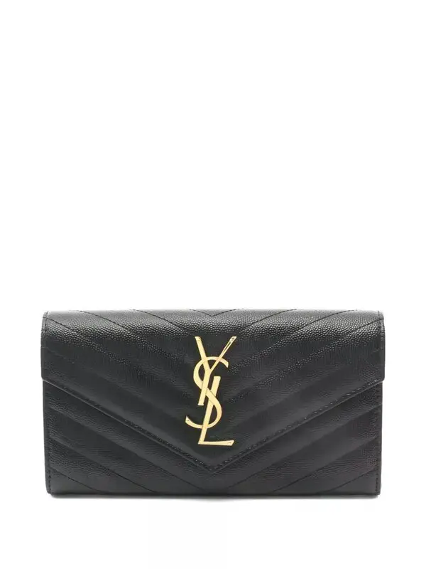 Saint Laurent Leather Bifold Wallet - Black