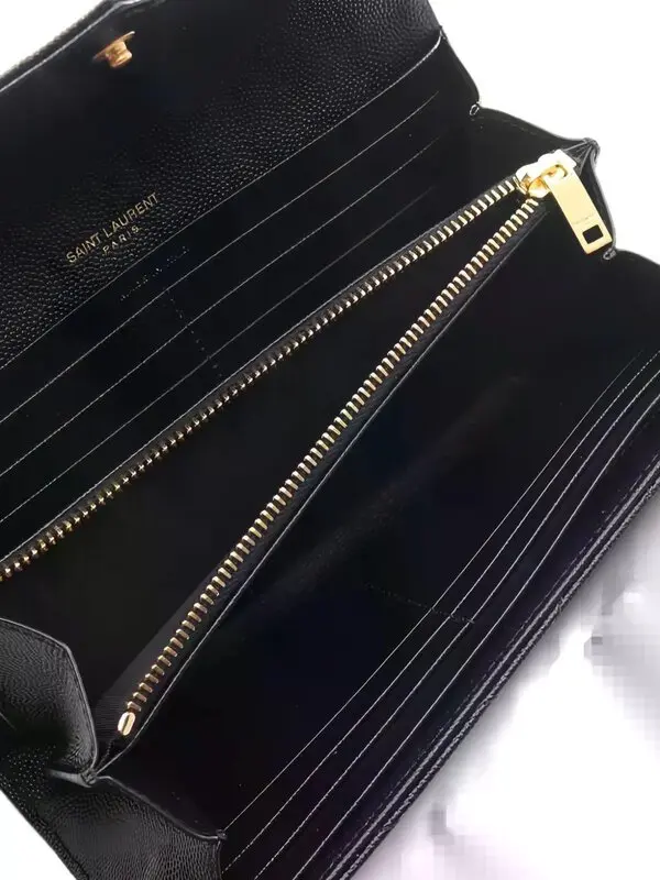 Saint Laurent Leather Bifold Wallet - Black