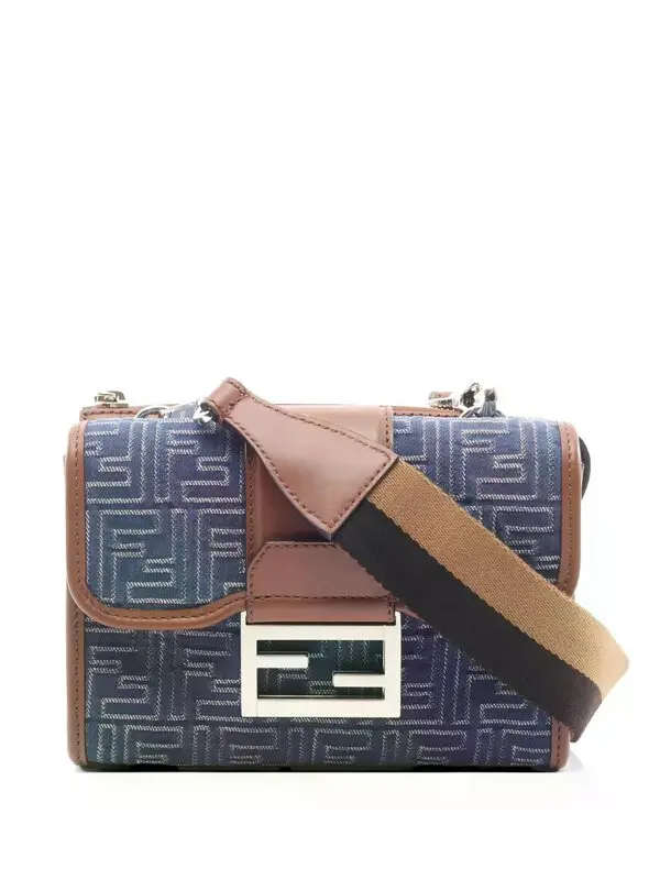 Fendi Zucca-pattern Shoulder Bag - Blue