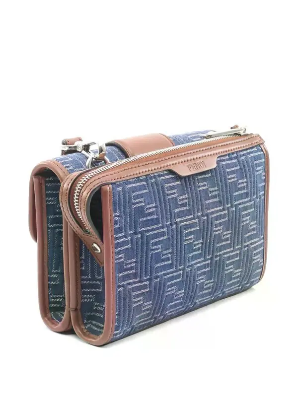 Fendi Zucca-pattern Shoulder Bag - Blue