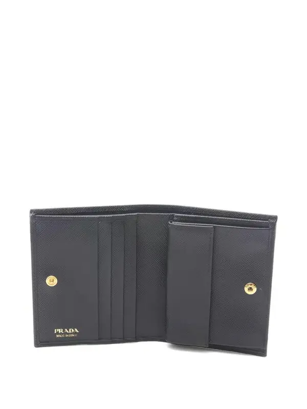 Prada 2020s Leather Bi-fold Wallet - Black