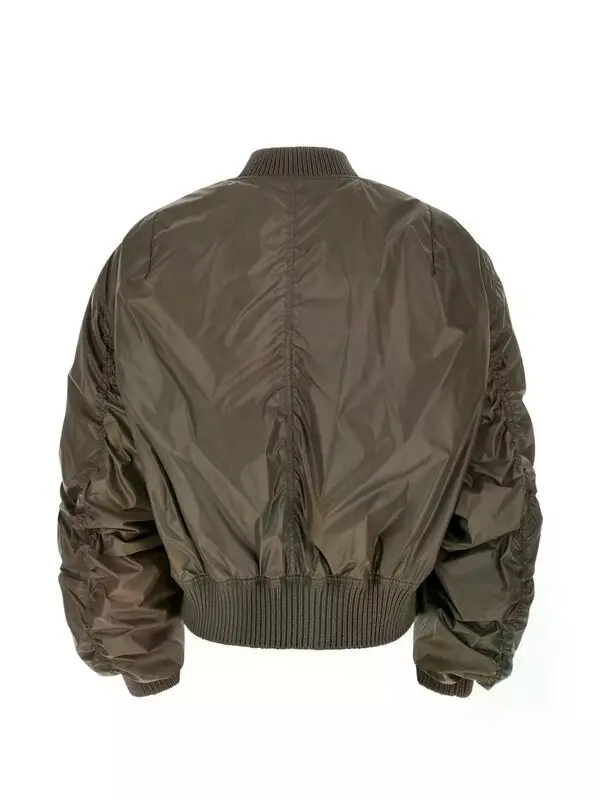 Rick Owens Secchia Flight Ribbed-knit Bomber Jacket - Grey