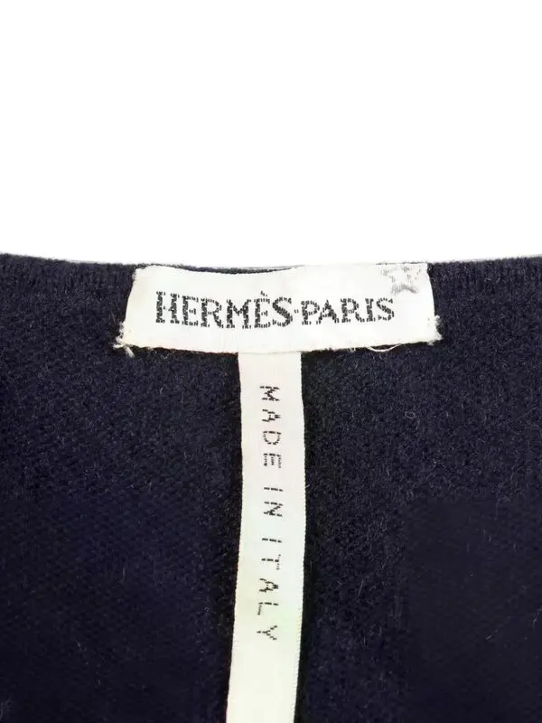 Hermès Colour-block V-neck Cardigan