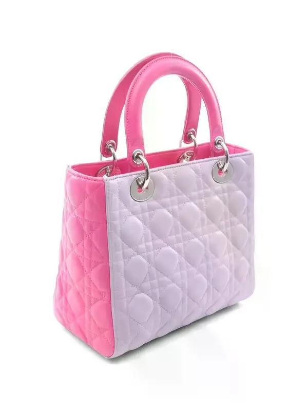 Dior 2010s Lady Leather Handbag - Purple