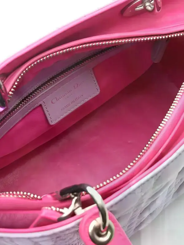 Dior 2010s Lady Leather Handbag - Purple